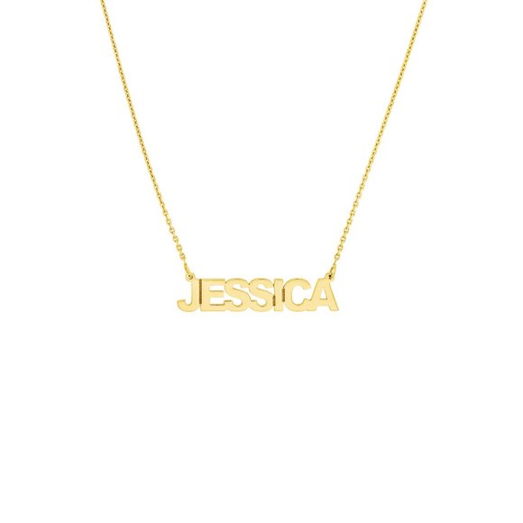 Element Shine | Jewelry | Personalized 4k Solid Gold Engrave Name Block ...